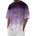 CIENVNSTG Mens Crew Neck Short Sleeve T Shirts Gradient Color Soft ...