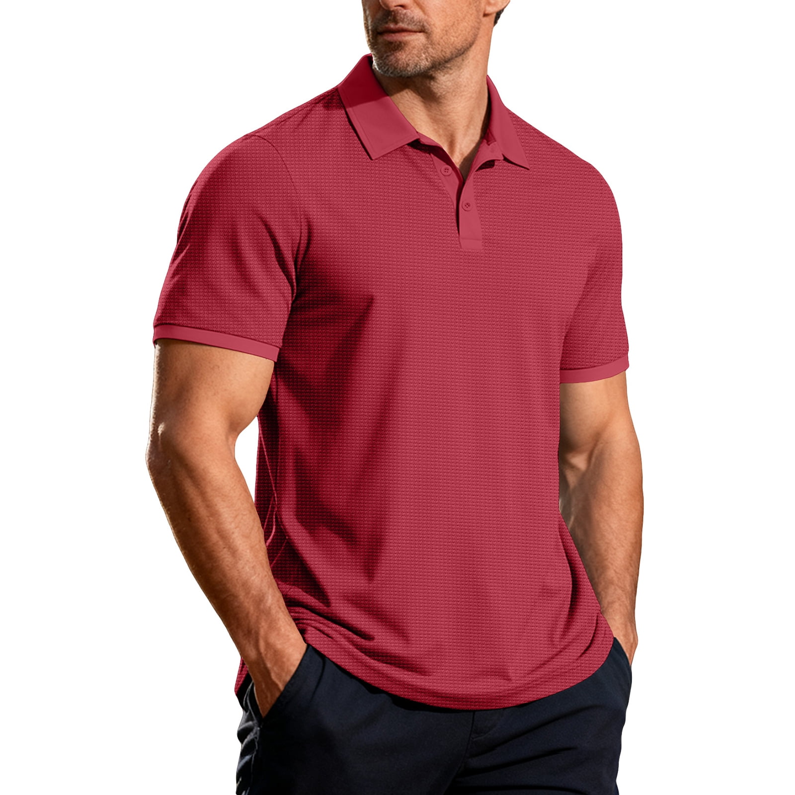 CIENVNSTG Mens Shirts Casual Stylish Short Sleeve Tee Shirt Solid Color ...