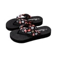 CIENVNSTG Print Wedge Sandals for Women Fabric Strap Thick Wedge Sole ...
