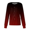 CIENVNSTG Scrub Jacket for Women Button Front Round Neck Long Sleeve ...