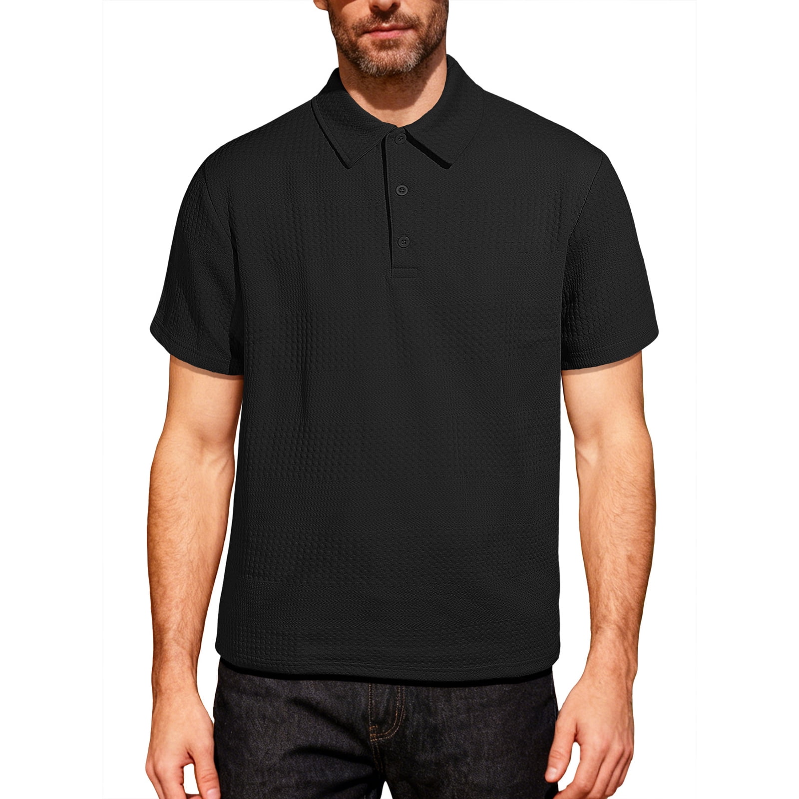 CIENVNSTG Summer New Regular Fit Cool Feeling Fabric Polo Shirts Men ...