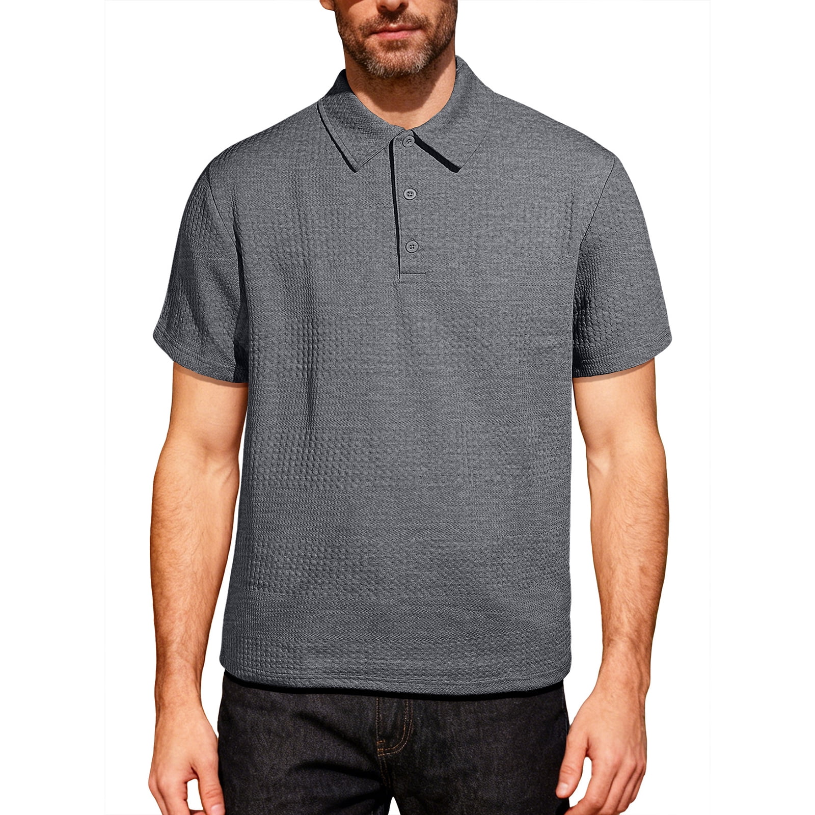 CIENVNSTG Summer New Regular Fit Cool Feeling Fabric Polo Shirts Men ...