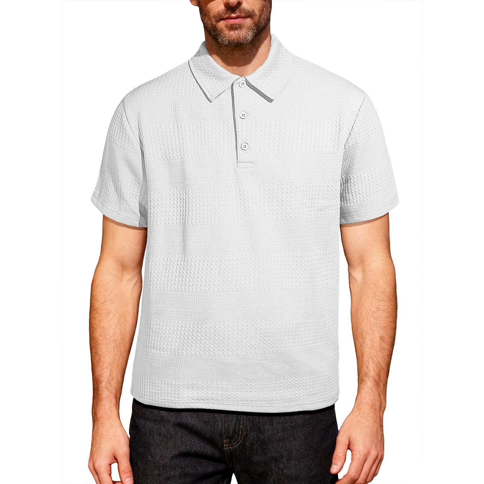 CIENVNSTG Summer New Regular Fit Cool Feeling Fabric Polo Shirts Men ...