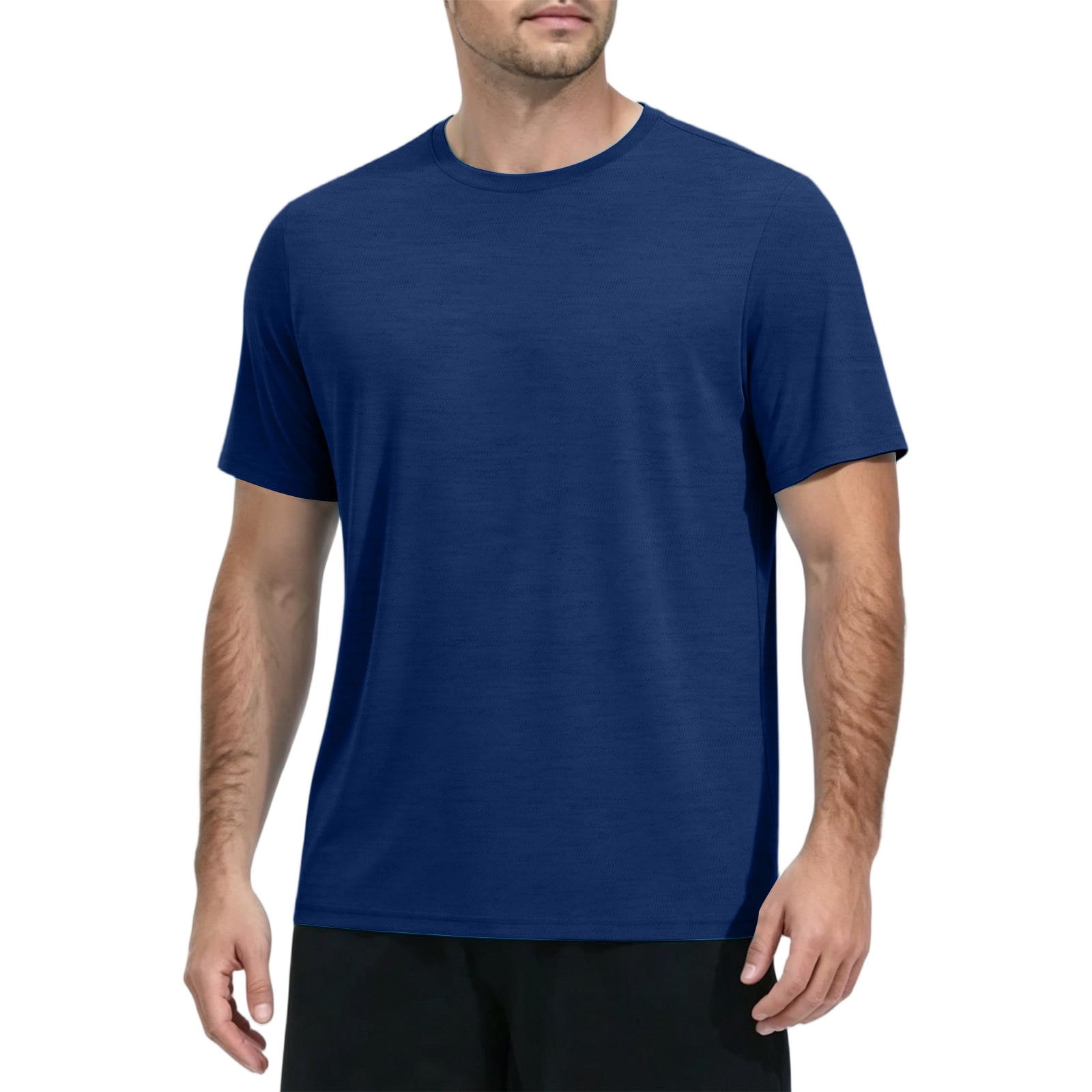 CIENVNSTG Sun Shield Quick Dry Breathable Solid Color T‑Shirts Mens ...