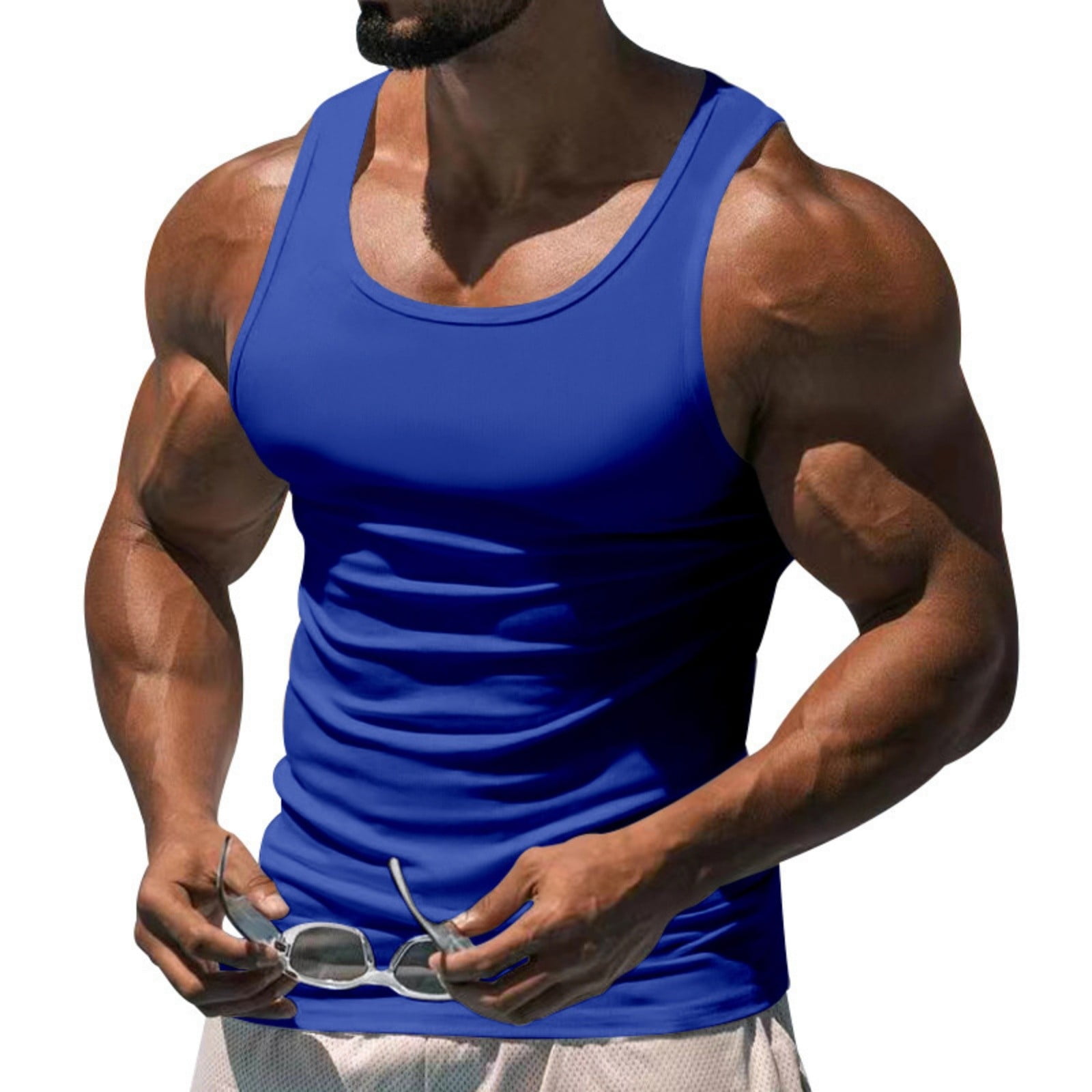 CIENVNSTG Tank Top for Men Gym Workout Soft Lightweight Sleeveless ...
