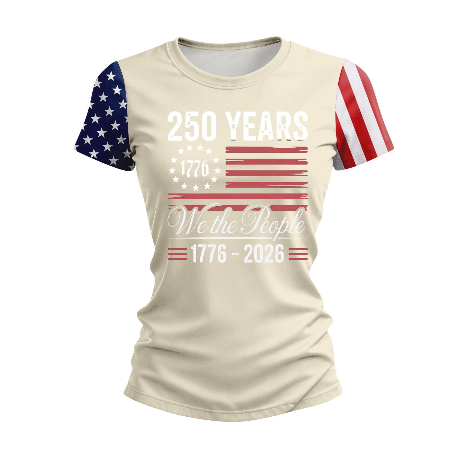 CIENVNSTG USA Flag Print Raglan Sleeves Independence Day T Shirt for ...