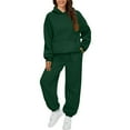 CIENVNSTG Women's 2 Piece Matching Lounge Set Hoodie Sweatsuit Sets ...