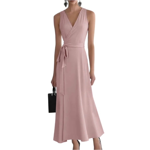 CIENVNSTG Women's Casual Dresses Short Sleeved Long Comfortable Party ...