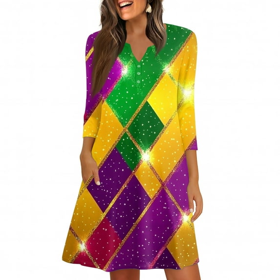 CIENVNSTG Women's Fashion A-Line Summer Dress Casual Flowy Dress for ...