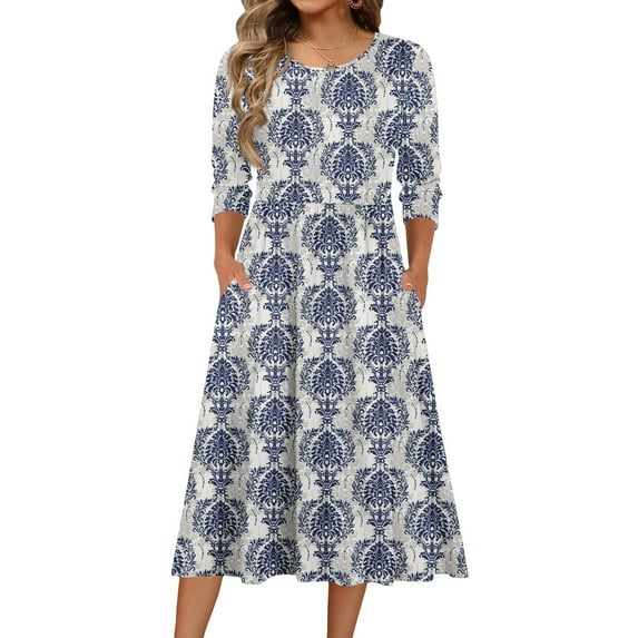 CIENVNSTG Women's Fashion A-Line Summer Dress - Casual Flowy Dress for ...
