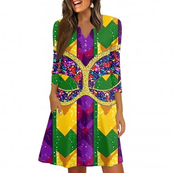 CIENVNSTG Women's Fashion A-Line Summer Dress Casual Flowy Dress for ...