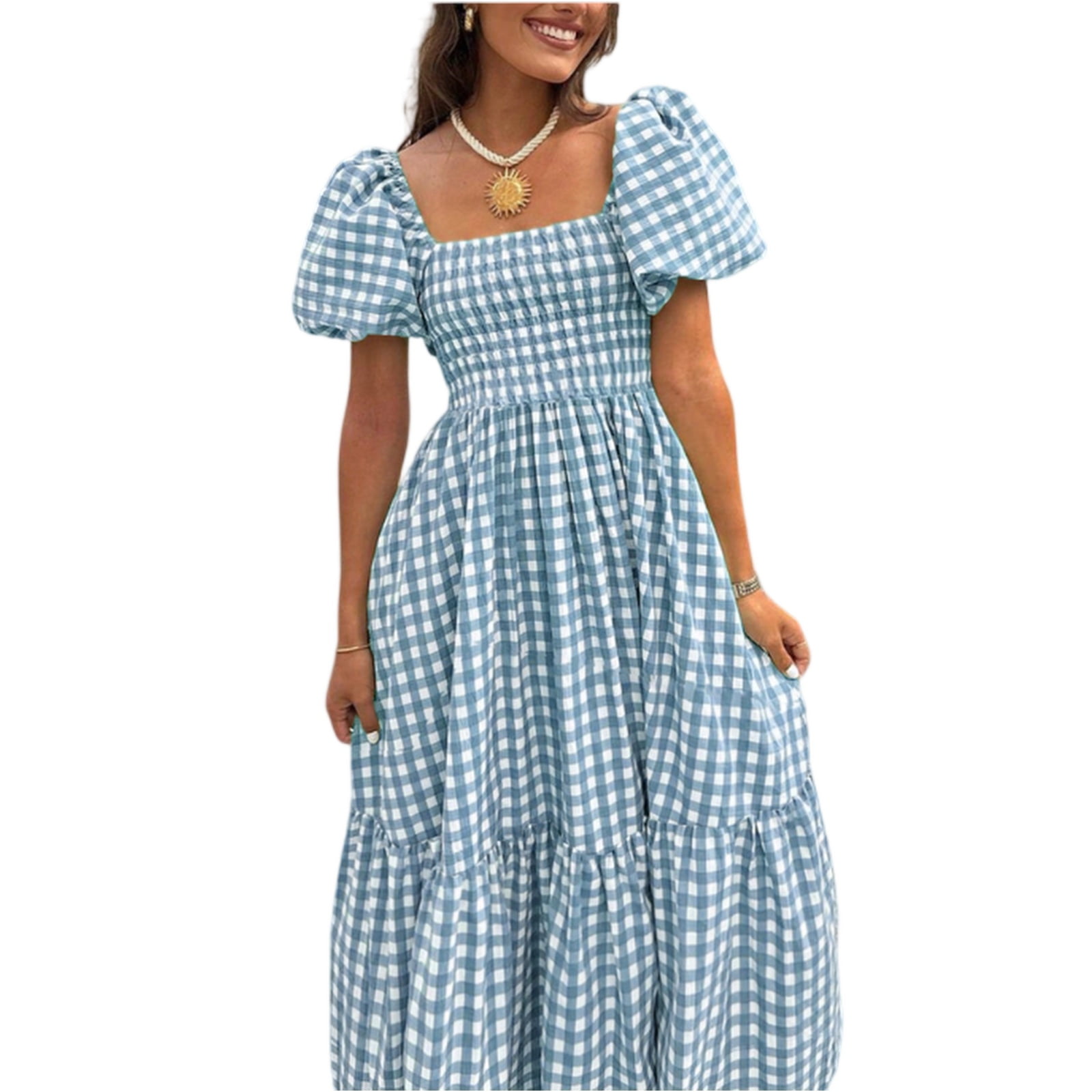 CIENVNSTG Women's Fashion A-Line Summer Dress Casual Flowy Dress for ...