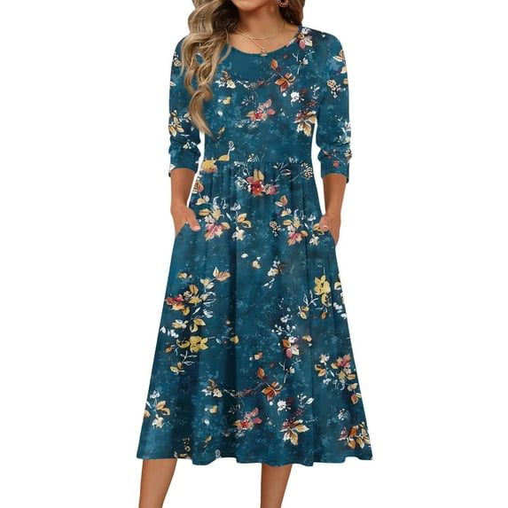 CIENVNSTG Women's Fashion A-Line Summer Dress - Casual Flowy Dress for ...