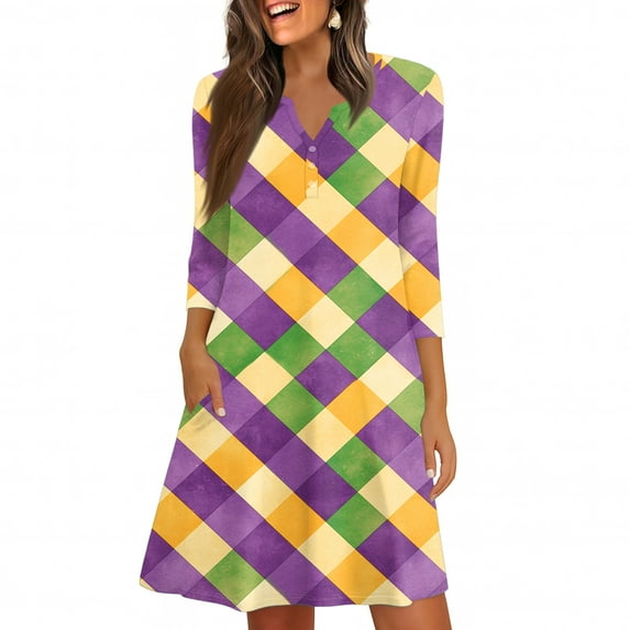 CIENVNSTG Women's Fashion A-Line Summer Dress Casual Flowy Dress for ...