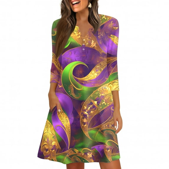 CIENVNSTG Women's Fashion A-Line Summer Dress Casual Flowy Dress for ...