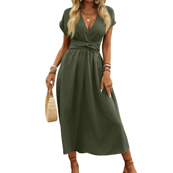 CIENVNSTG Women's Fashion A-Line Summer Dress Casual Flowy Dress for ...