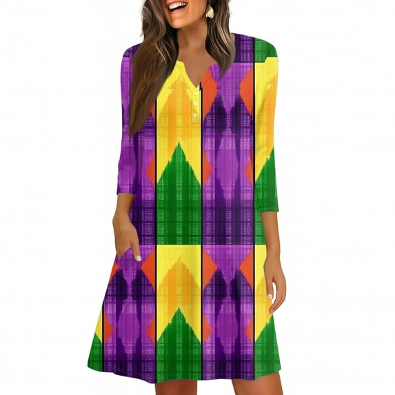 CIENVNSTG Women's Fashion A-Line Summer Dress Casual Flowy Dress for ...