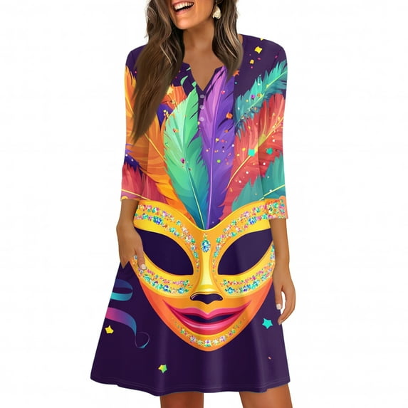 CIENVNSTG Women's Fashion A-Line Summer Dress Casual Flowy Dress for ...