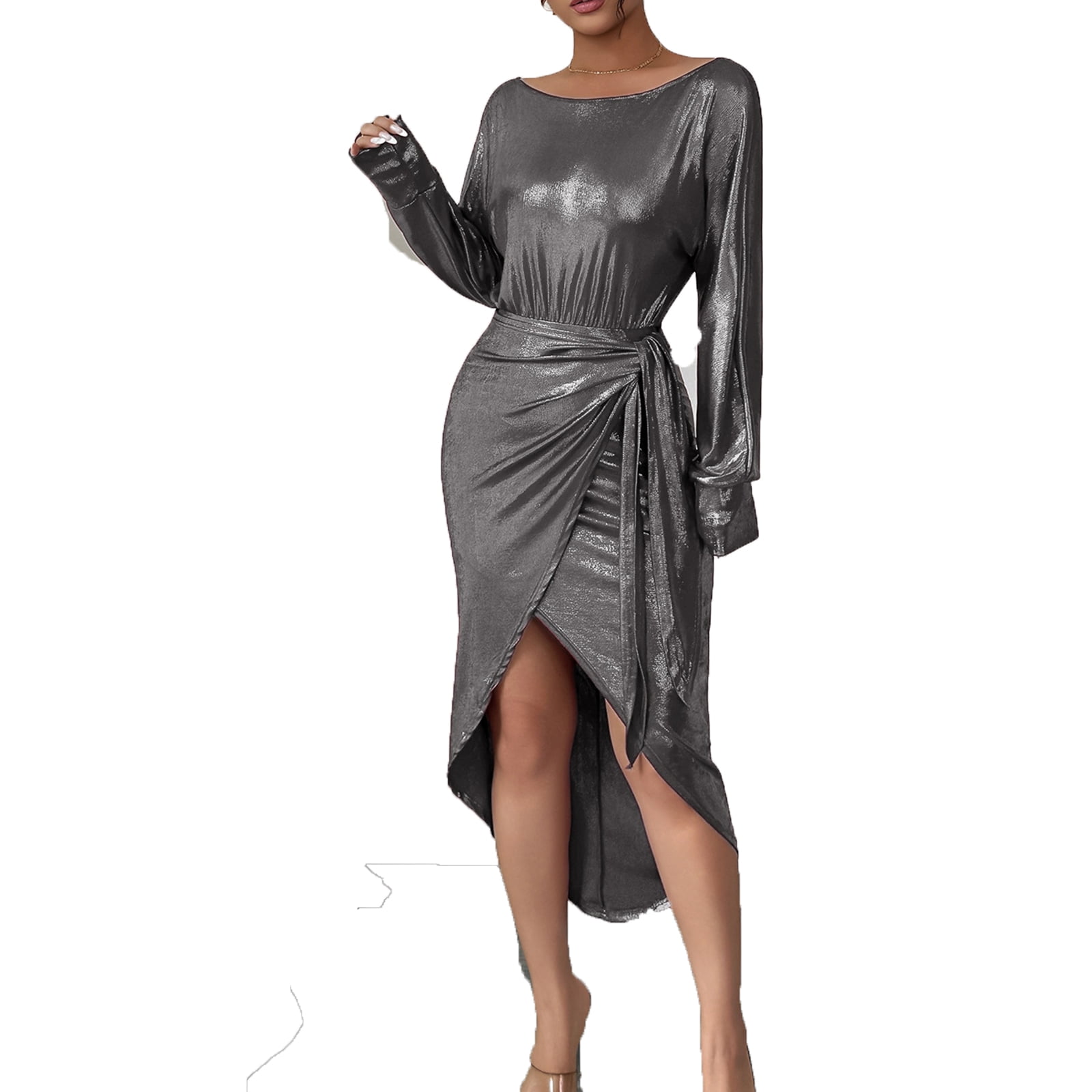 CIENVNSTG Women's Fashion Dress Solided Color Classic Comfortable Beach ...