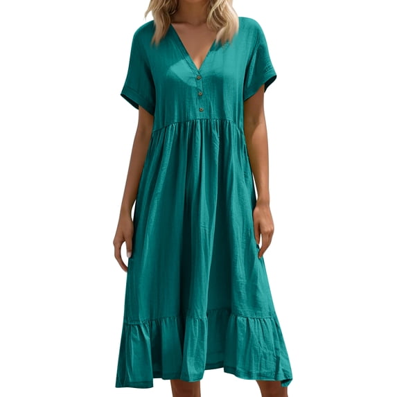 CIENVNSTG Women's Maxi Dress Solided Color Classic Comfortable Party ...