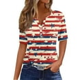 CIENVNSTG Womens Holiday Patriotic Blouse 4Th Of July USA Flag ...