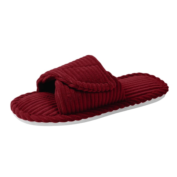 CIENVNSTG Womens Orthopedic Arch Support Fuzzy Adjustable Corduroy ...