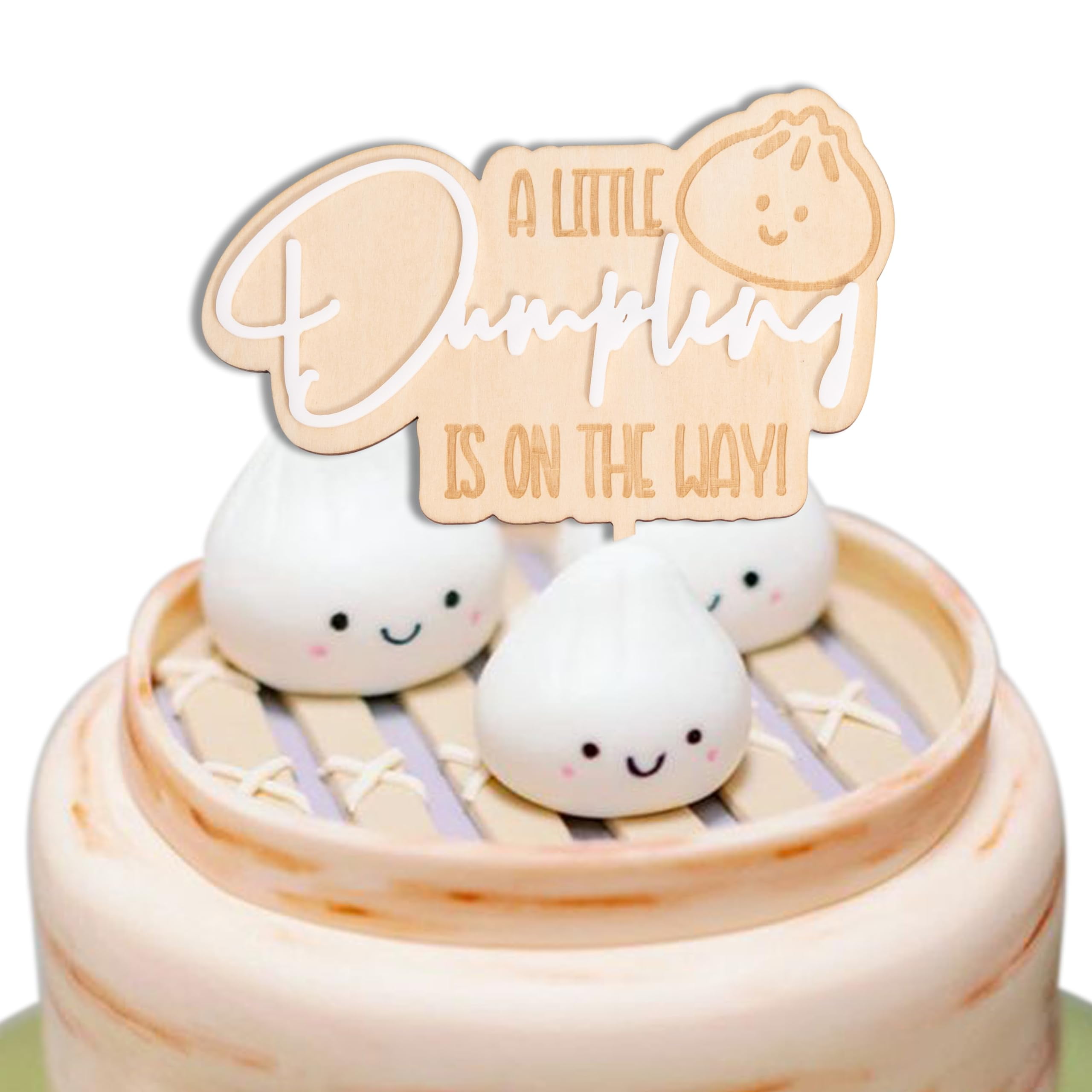 CIEQR Little Dumpling TWE5 is On The Way Cake Topper - Bao Bun Theme ...