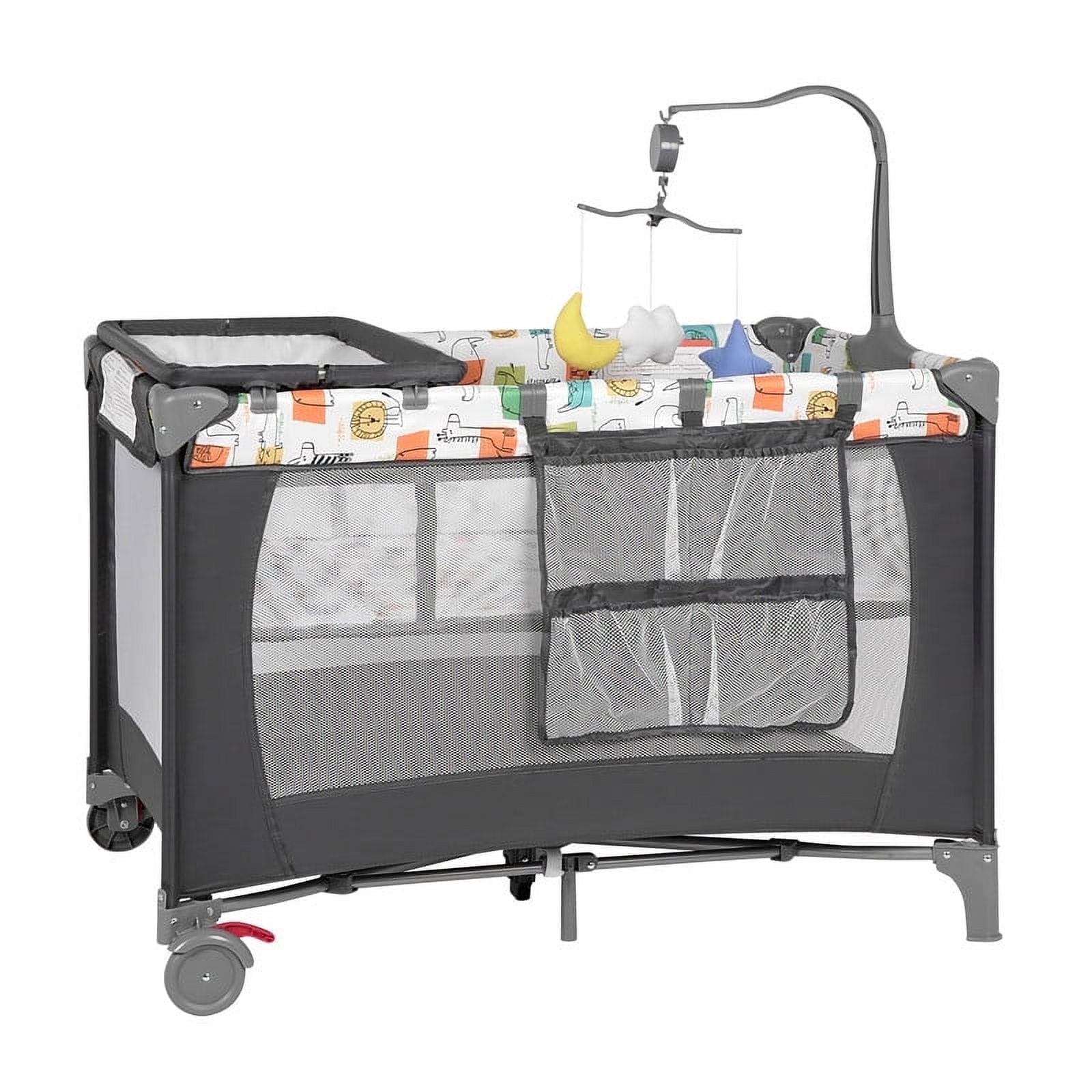 CIESMSI Pack and Play, 3-in-1 Baby Bassinet and Changing Table ...