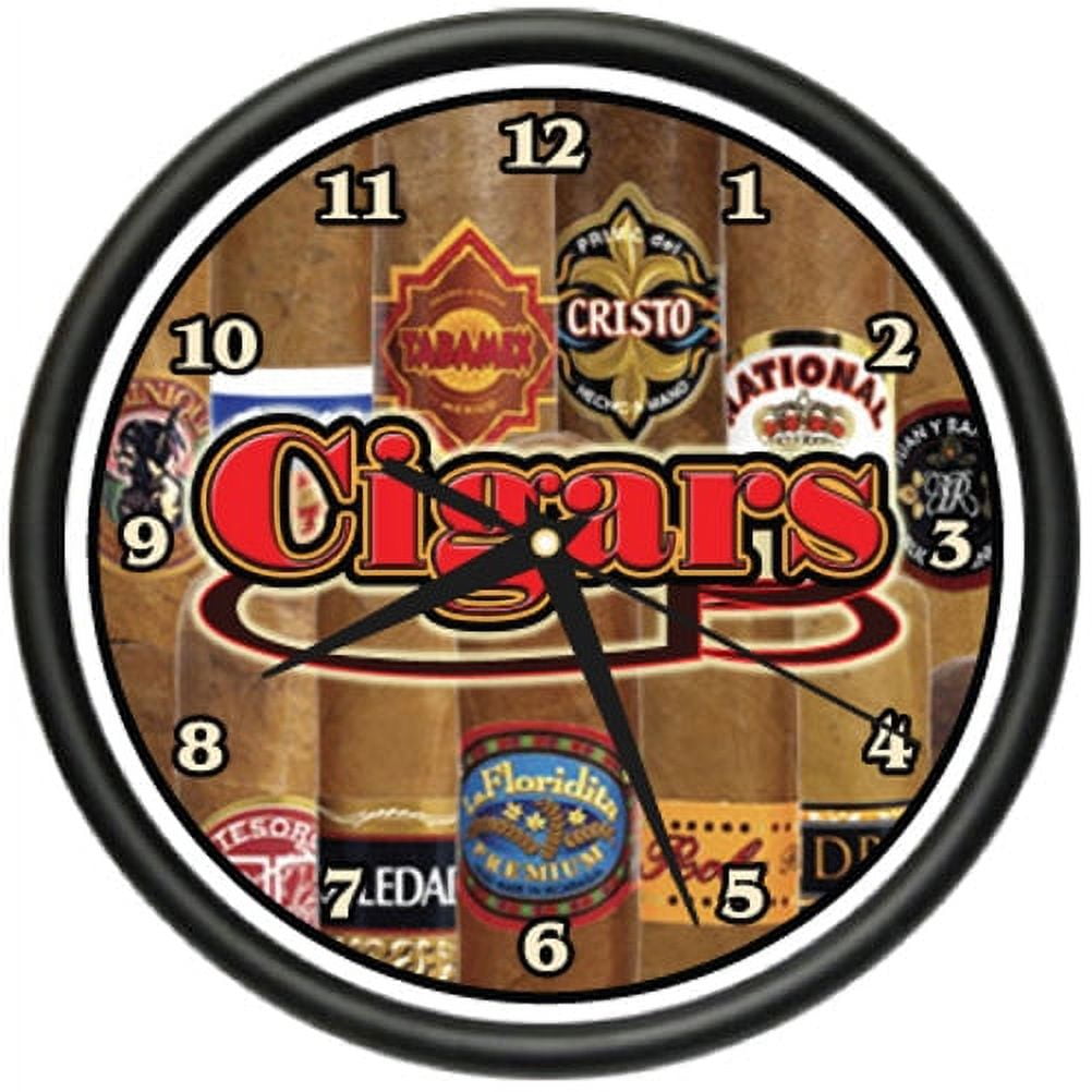 CIGAR Wall Clock shop smoker humidor box cigars gift - Walmart.com