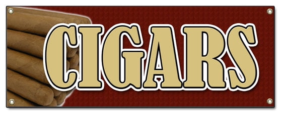 CIGARS BANNER SIGN cigar shop humidor cuban cigarra cicada signs ...
