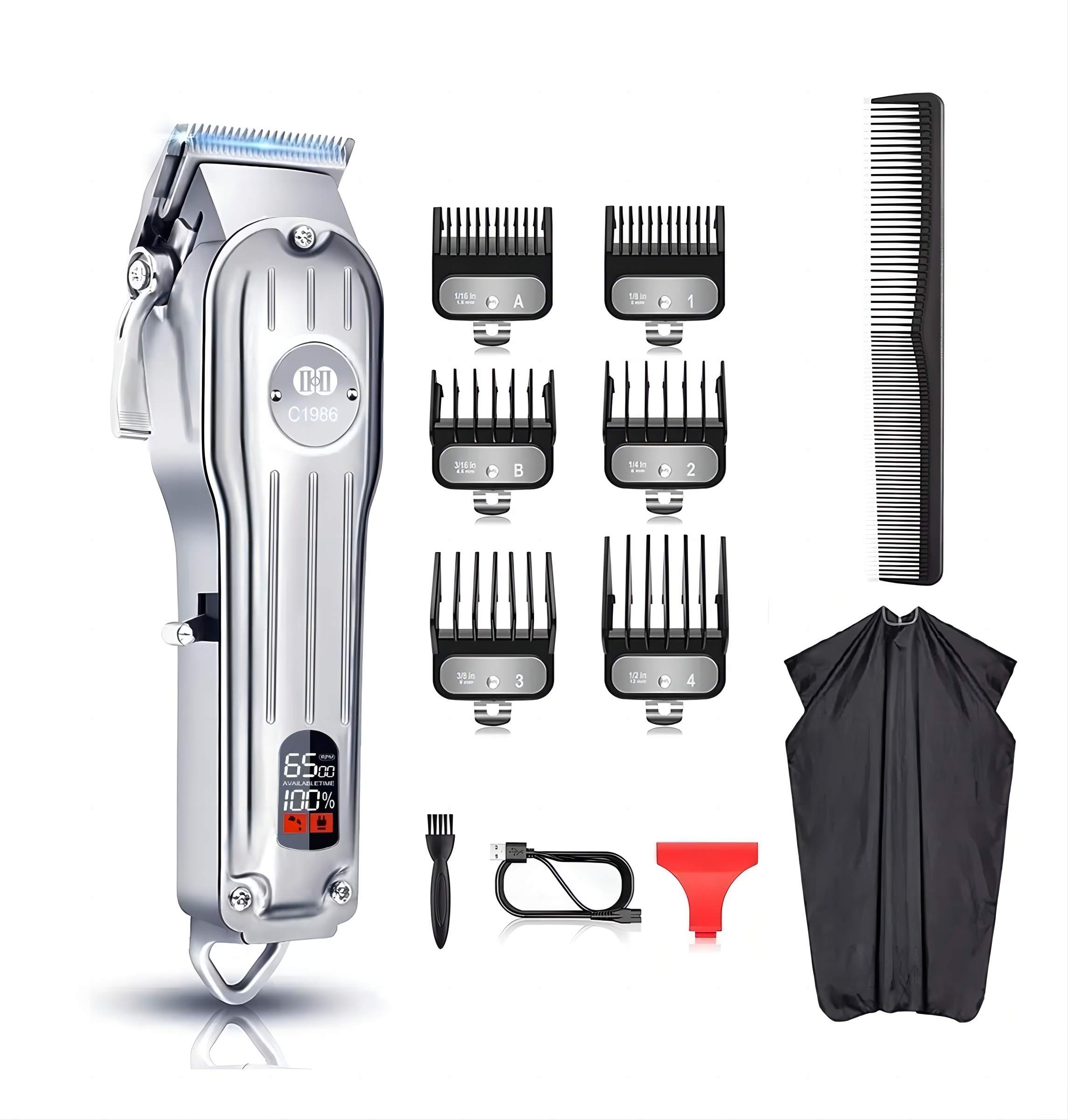 Anqidi Portable Professional Barber Case, Stylist Tool Organizer Box ...