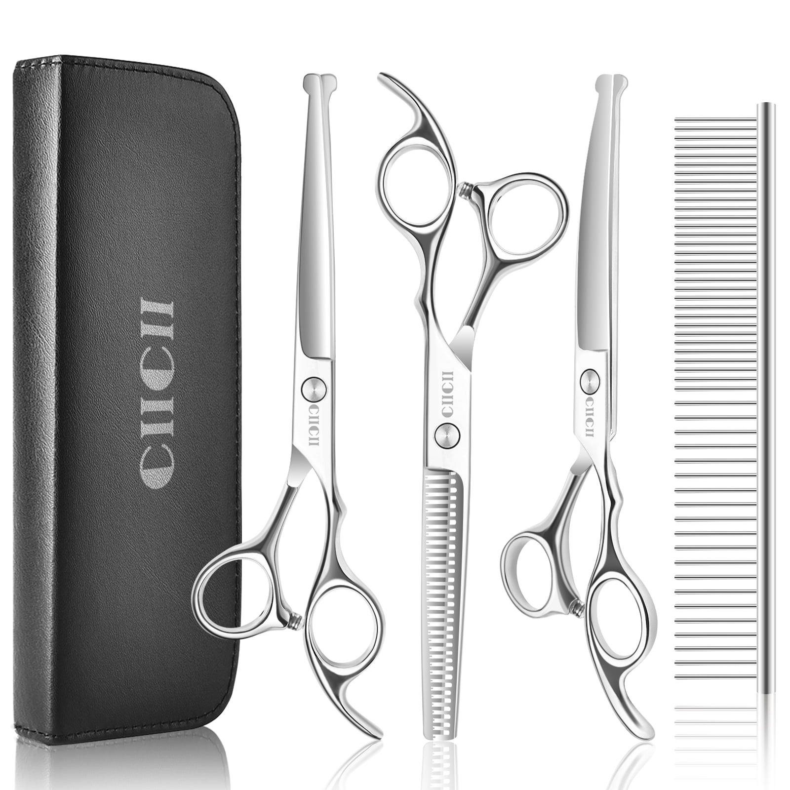 CIICII 6.5 Inch Professional Pet Grooming Scissors Set, for Dog/Cat ...