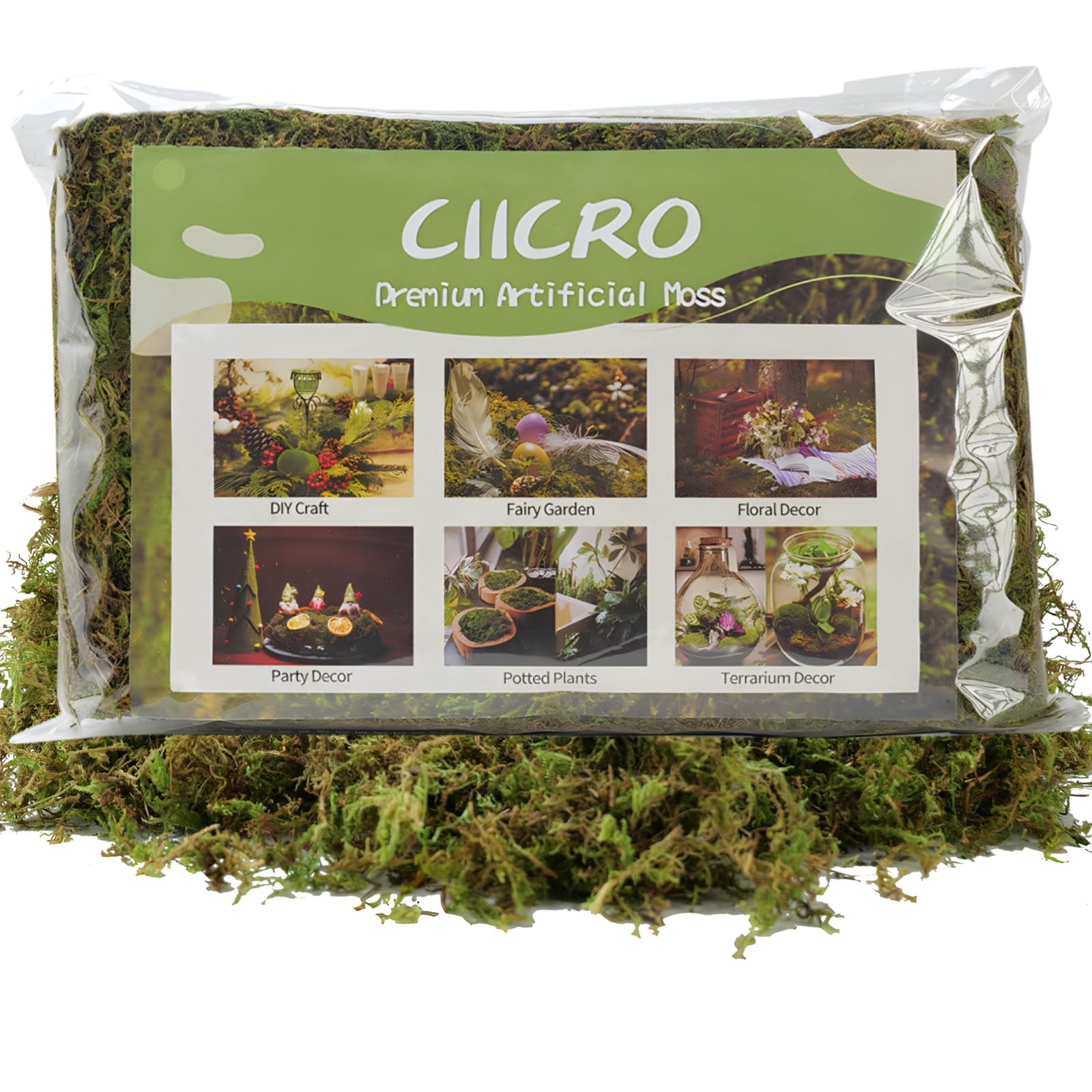 CIICRO Artificial Moss for Potted Plants Fake Moss for Fake Plants Faux ...