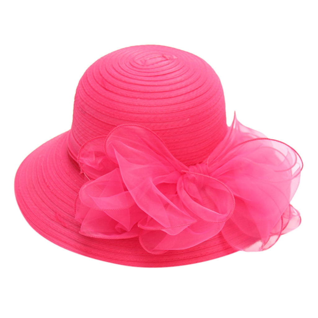 CILENON Clearance Organza Church Dress Hat Women's Elegant Dress Caps ...