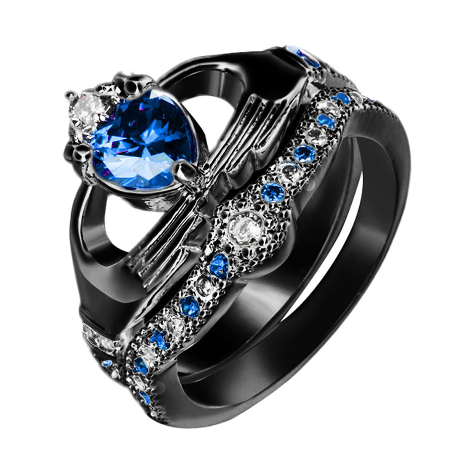 CILENON Costume Jewelry for Women White Stone Ring, Handmade Luxury Cut ...