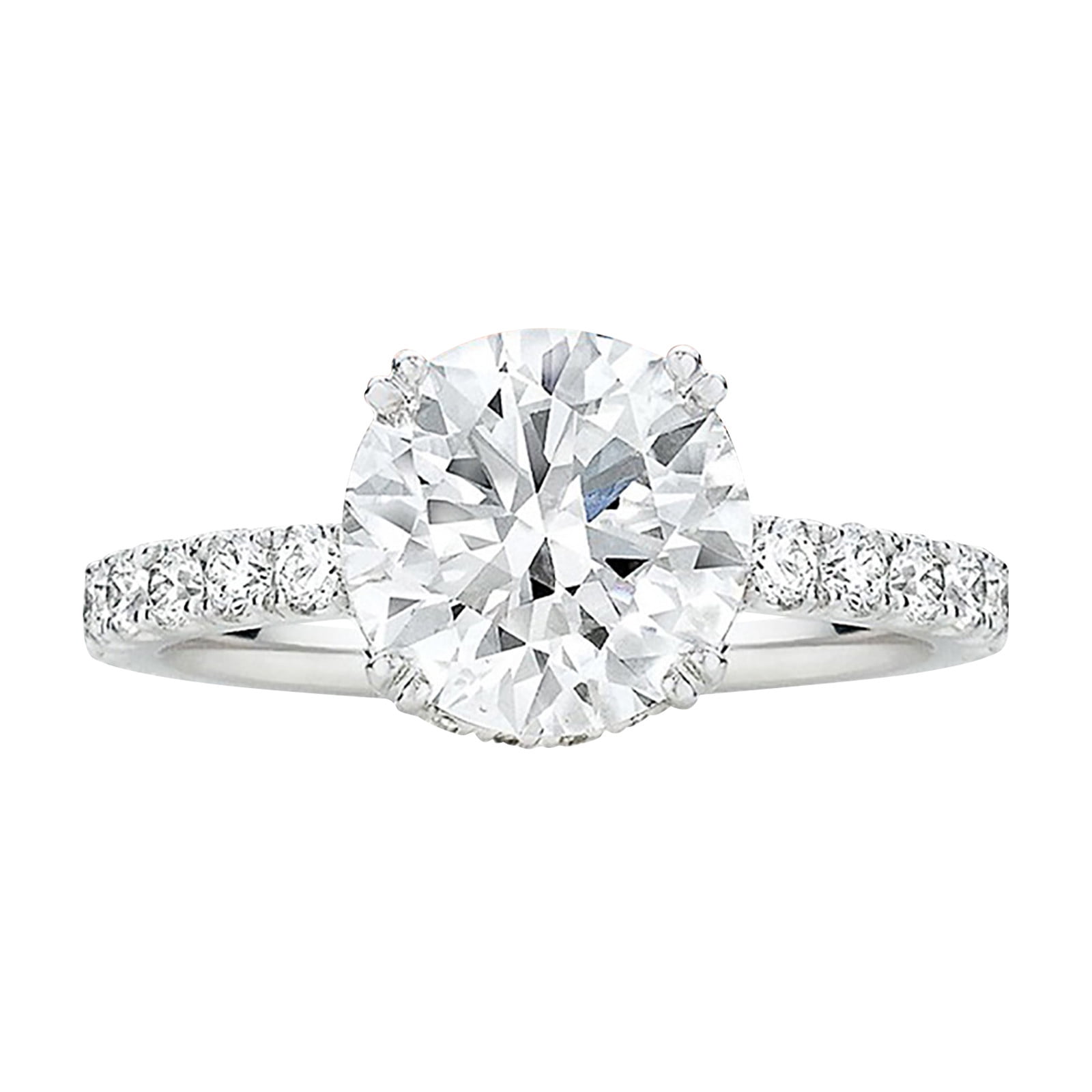 CILENON Engagement Rings Women Round Diamond Sparkling Zirconia Ring ...