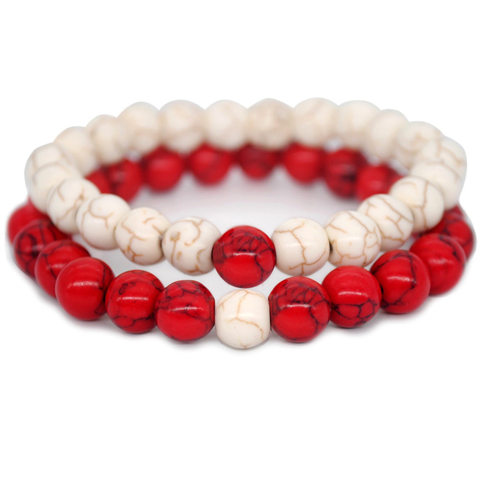CILENON Fake Tiger Eye Bracelet For Men Natural Stone Beads Bracelet ...