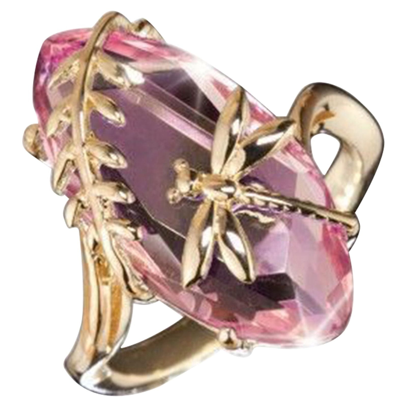 CILENON Fashion Simple Gold Pearl Diamond Zircon Ladies Ring Joint Ring ...