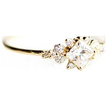 amlbb Vintage Floral Diamond Wedding Ring Set, Alloy - Walmart.com