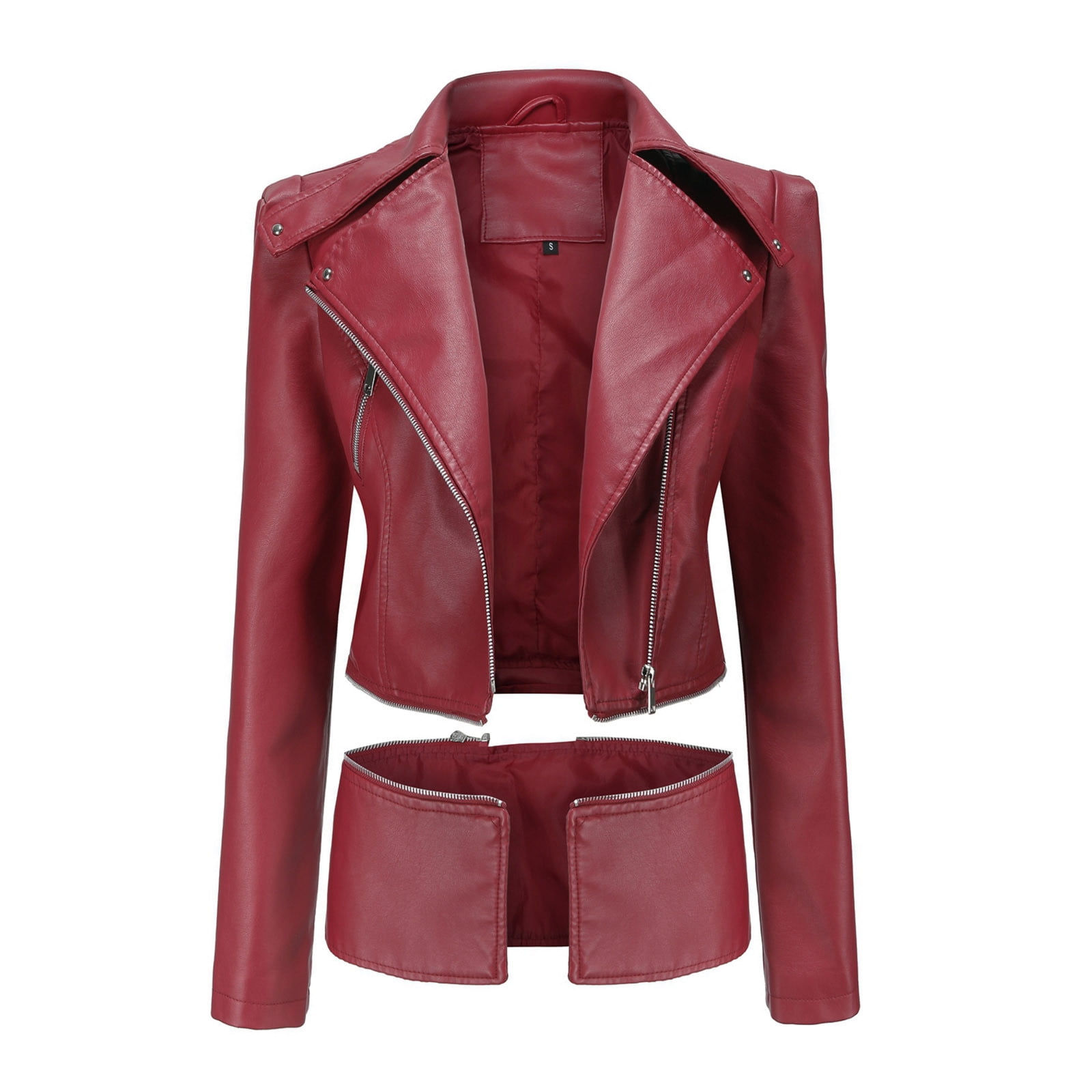 CILENON Long Jackets for Women Trendy Women Cool Faux Leather Jacket ...