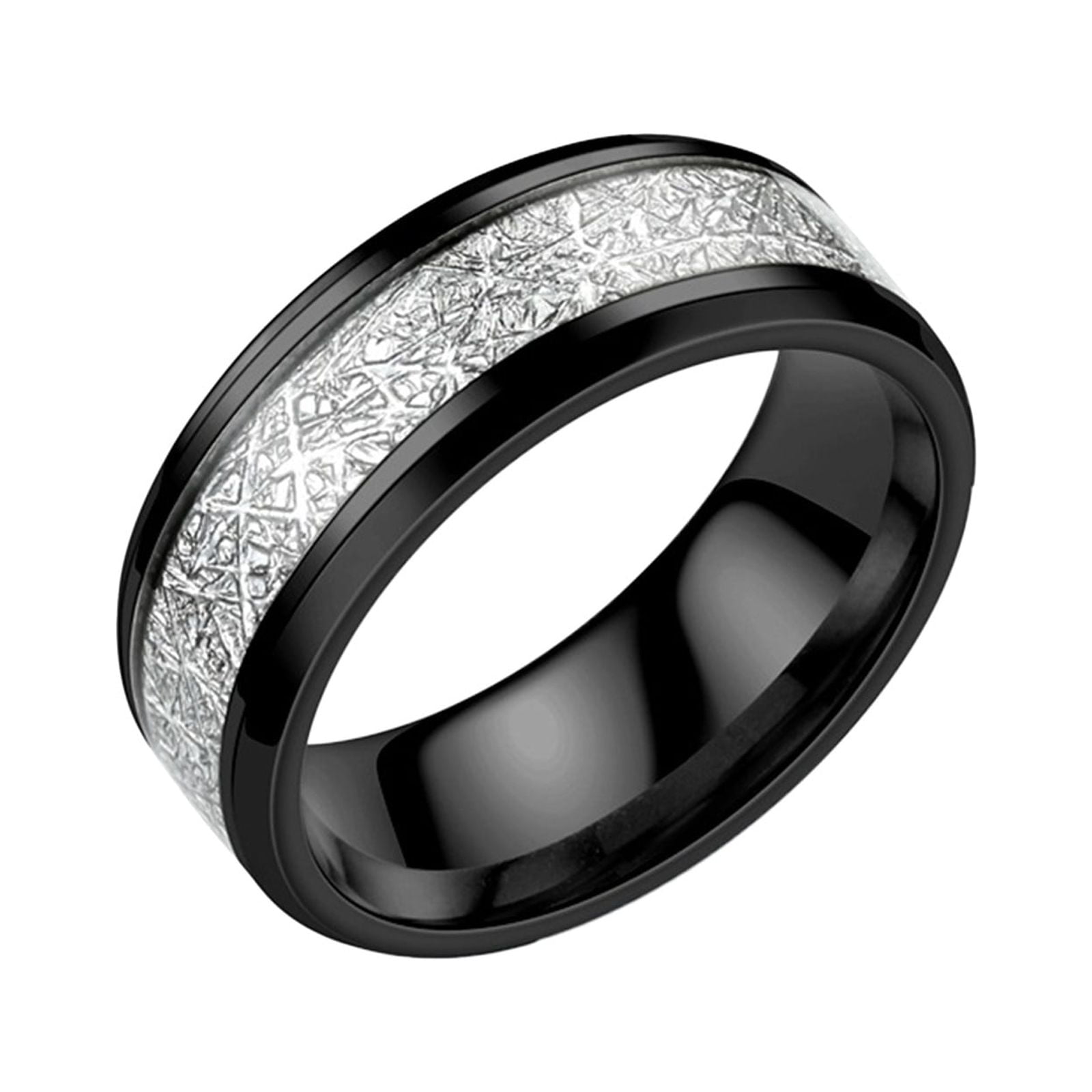 CILENON New Year Gift Ring Set 8Mm Titanium Steel Printing Color ...