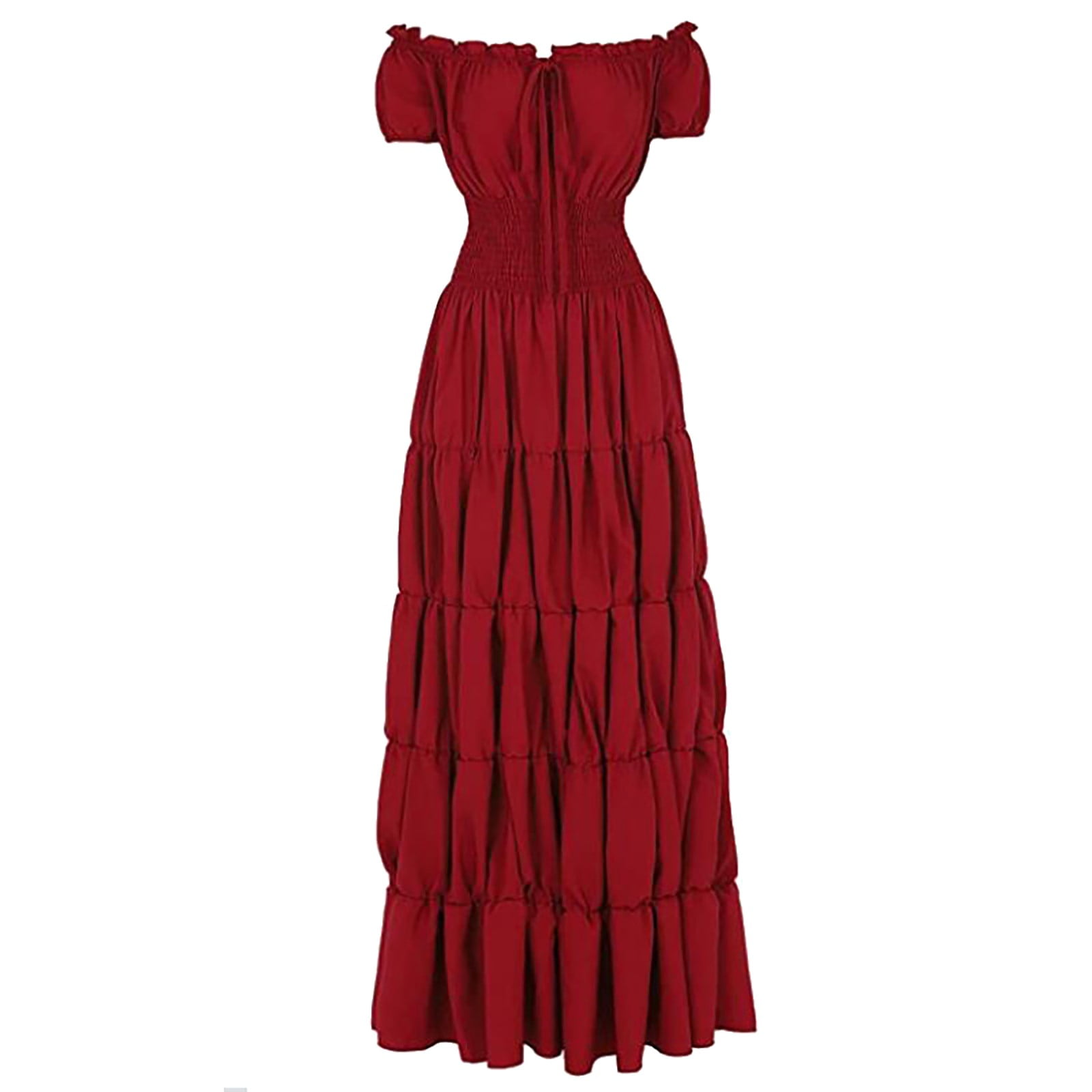 CILENON Renaissance Costume Women Medieval Chemise Dress Peasant Tops ...