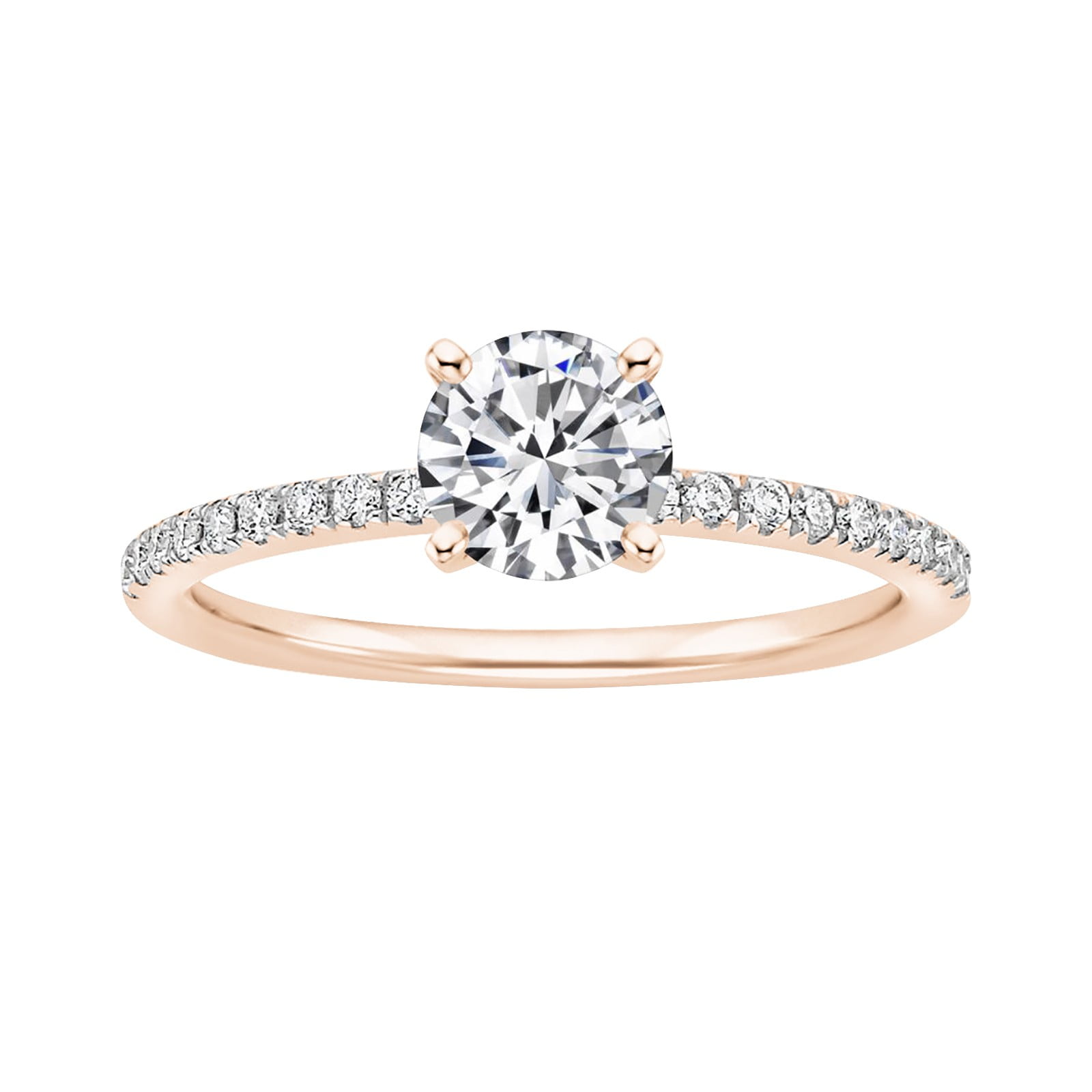 CILENON Rose Gold Rings for Women Women Ring Rhinestone Wedding Jewelry ...