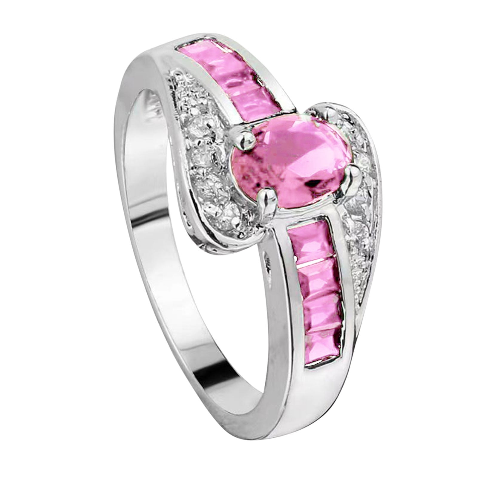 CILENON Rubber Rings Women Mother's Day Gift Silver Ring for Women ...