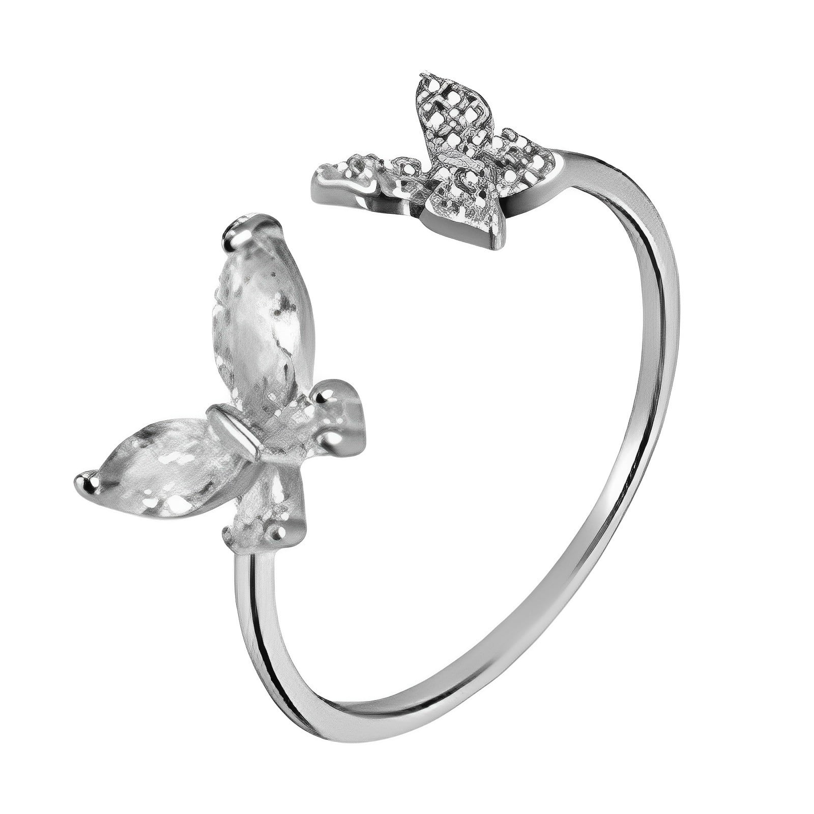 CILENON Sterling Silver Butterfly Spoon Ring: Women Vintage Antique ...