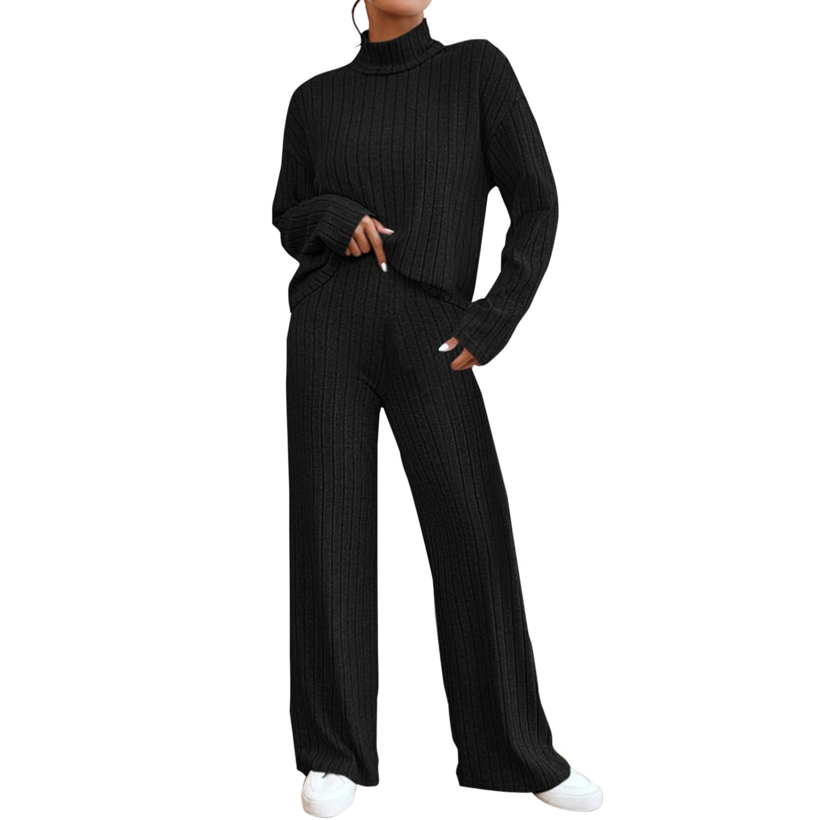 CILENON Womens Travel Outfit Women's High Neck 2 Piece Sweatsuit Long ...