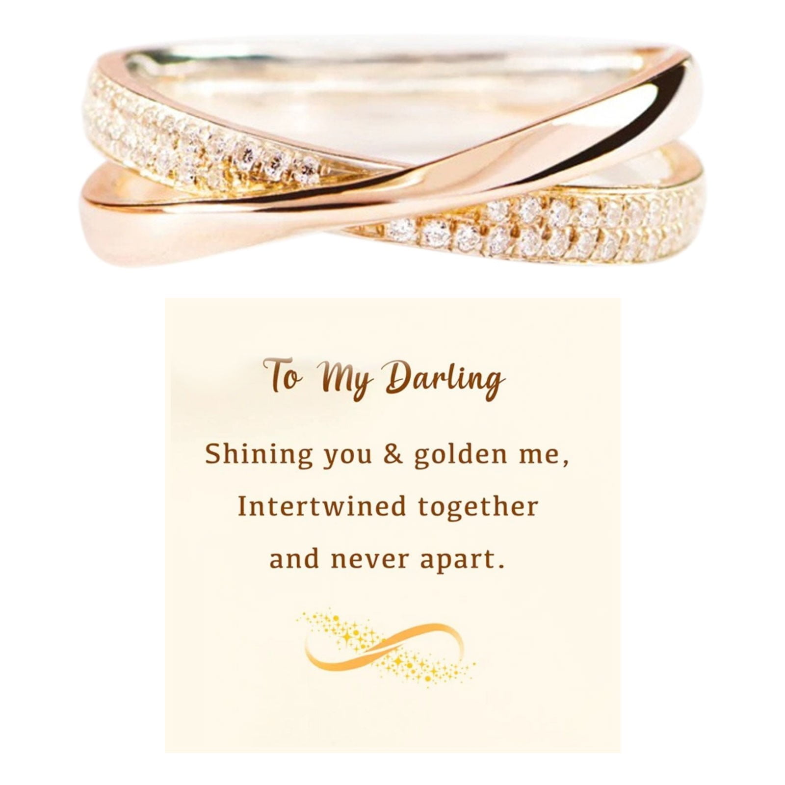 CILENON Womens Wedding Bands To My Darling Rings Couples Rings Gifts ...