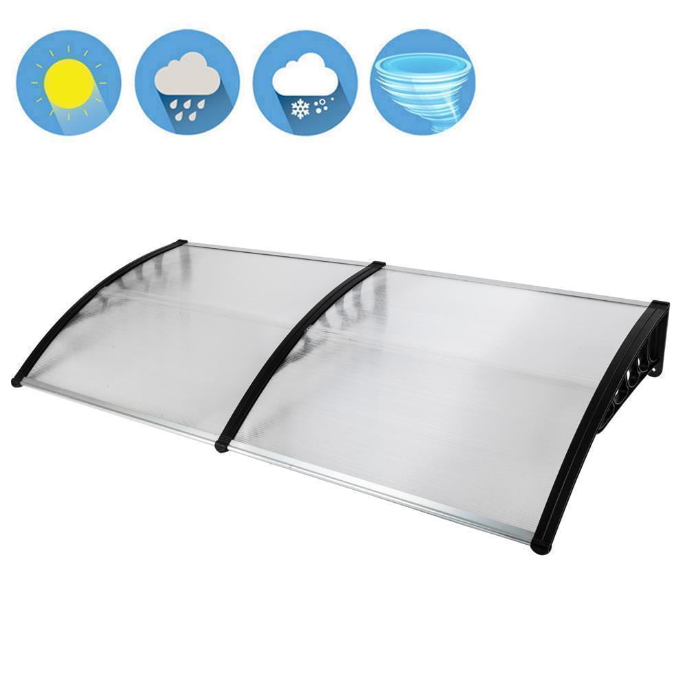 CILJKU Polycarbonate Window Canopy Awning for Front Door – 40x120"/80 ...