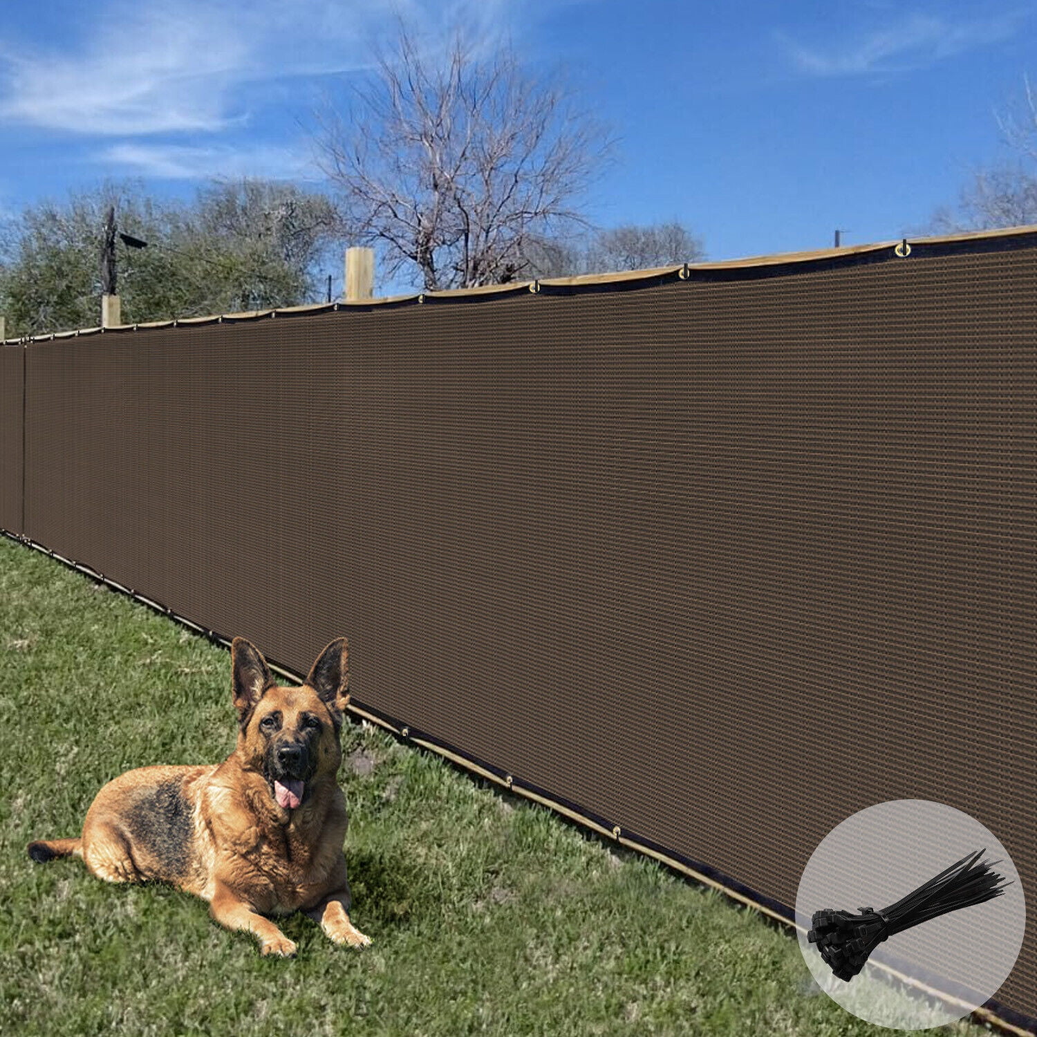 CILJKU Privacy Fence Screen Mesh Shade Cover Tarp, UV-Resistant ...