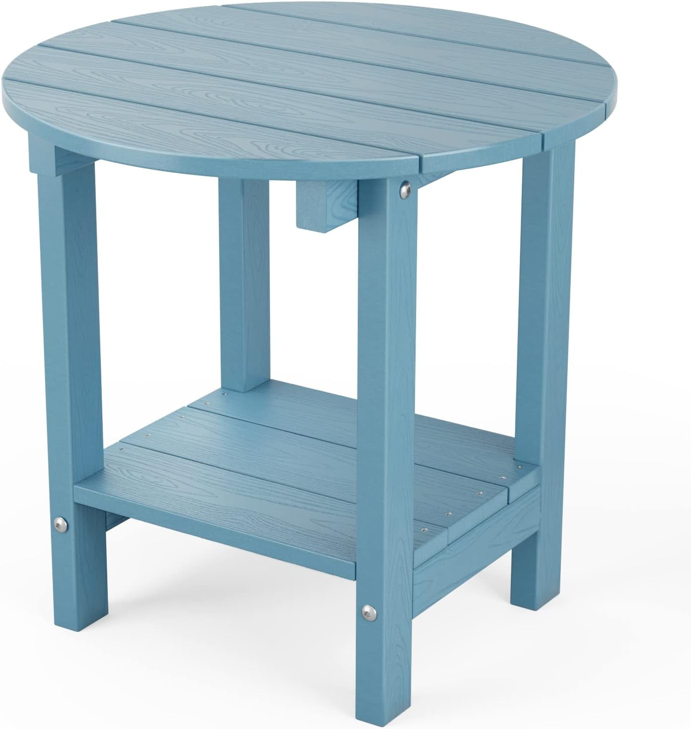 CILJKU Round Outdoor Side Table Adirondack Tables 18 Inch Chairside End ...